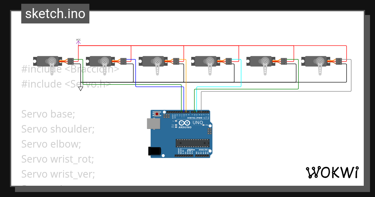 Braccio_robot1 - Wokwi ESP32, STM32, Arduino Simulator