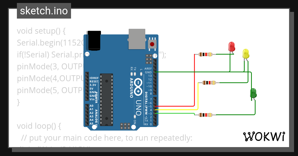 Traffic Light System. Copy - Wokwi ESP32, STM32, Arduino Simulator