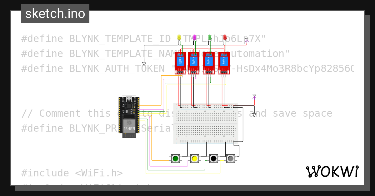Home Automation With Blynk Wokwi Esp32 Stm32 Arduino Simulator 7894
