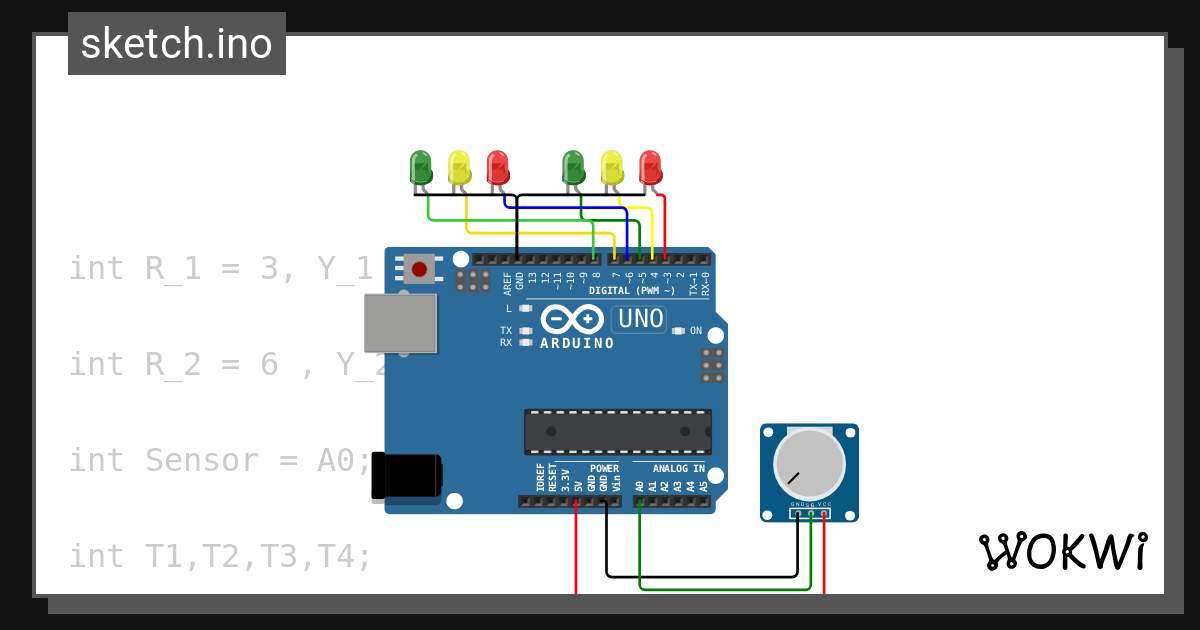 Trafic Light2 Wokwi Esp32 Stm32 Arduino Simulator