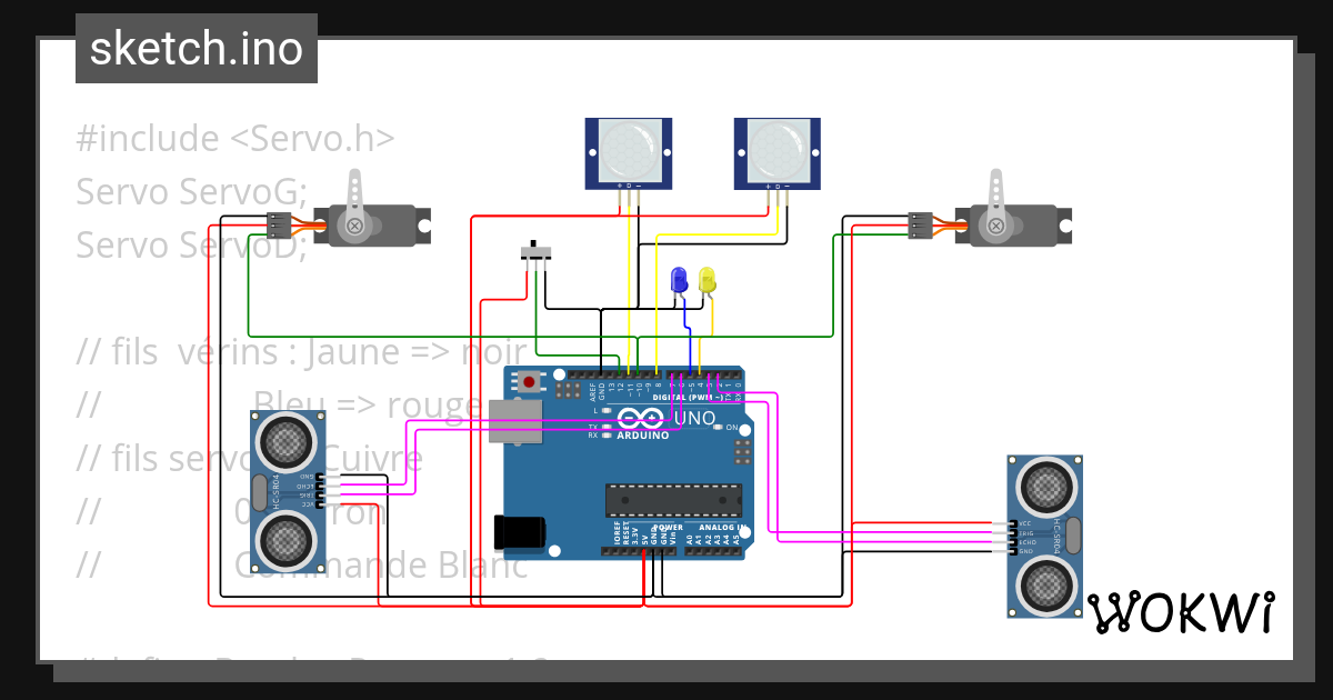 Présence + Distance - Wokwi ESP32, STM32, Arduino Simulator
