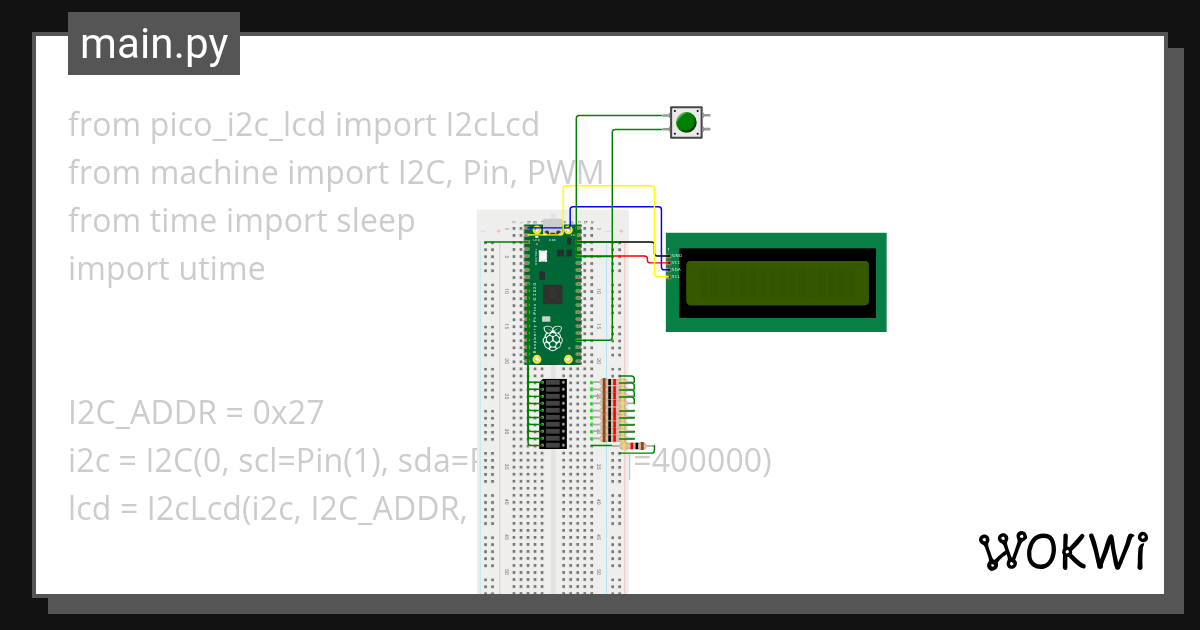 Lesson 7. LCD i2c Copy (2) - Wokwi ESP32, STM32, Arduino Simulator