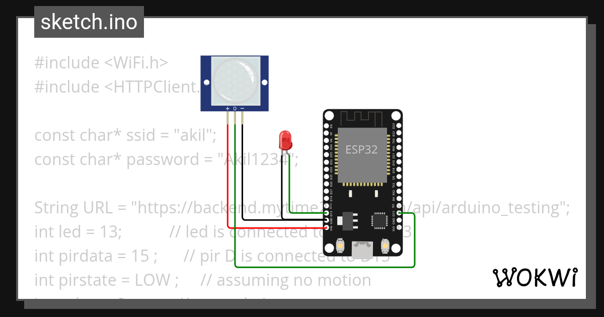Esp32pir Wifidevice Wokwi Esp32 Stm32 Arduino Simulator 