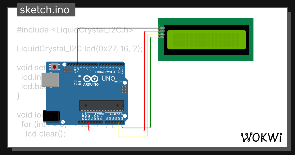 Project Teks Berjalan Menggunakan LCD 16x2 i2c Copy - Wokwi ESP32 ...