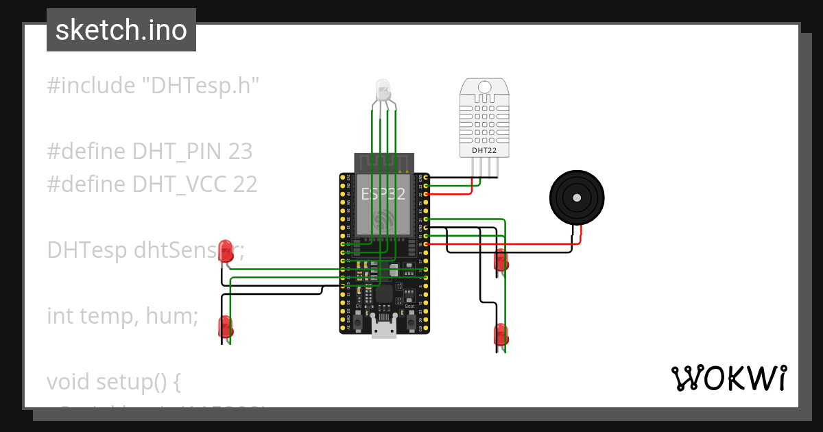 DHT - Wokwi ESP32, STM32, Arduino Simulator