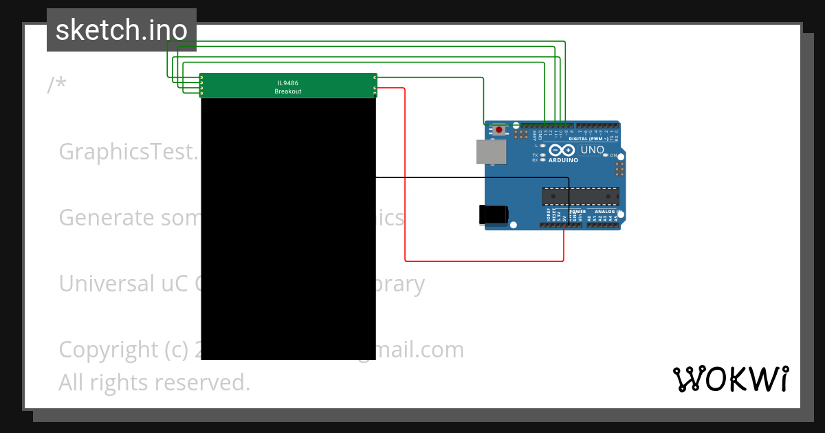 CUSTOM CHIP_ILI9486 graphical testing - Wokwi ESP32, STM32, Arduino ...