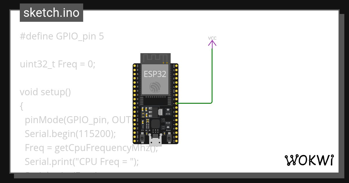 experiment 1 - Wokwi ESP32, STM32, Arduino Simulator