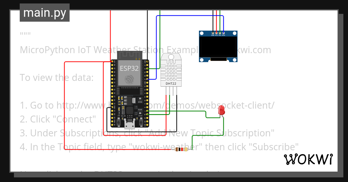 MicroPython MQTT Weather Logger (ESP32) Copy - Wokwi ESP32, STM32, Arduino Simulator