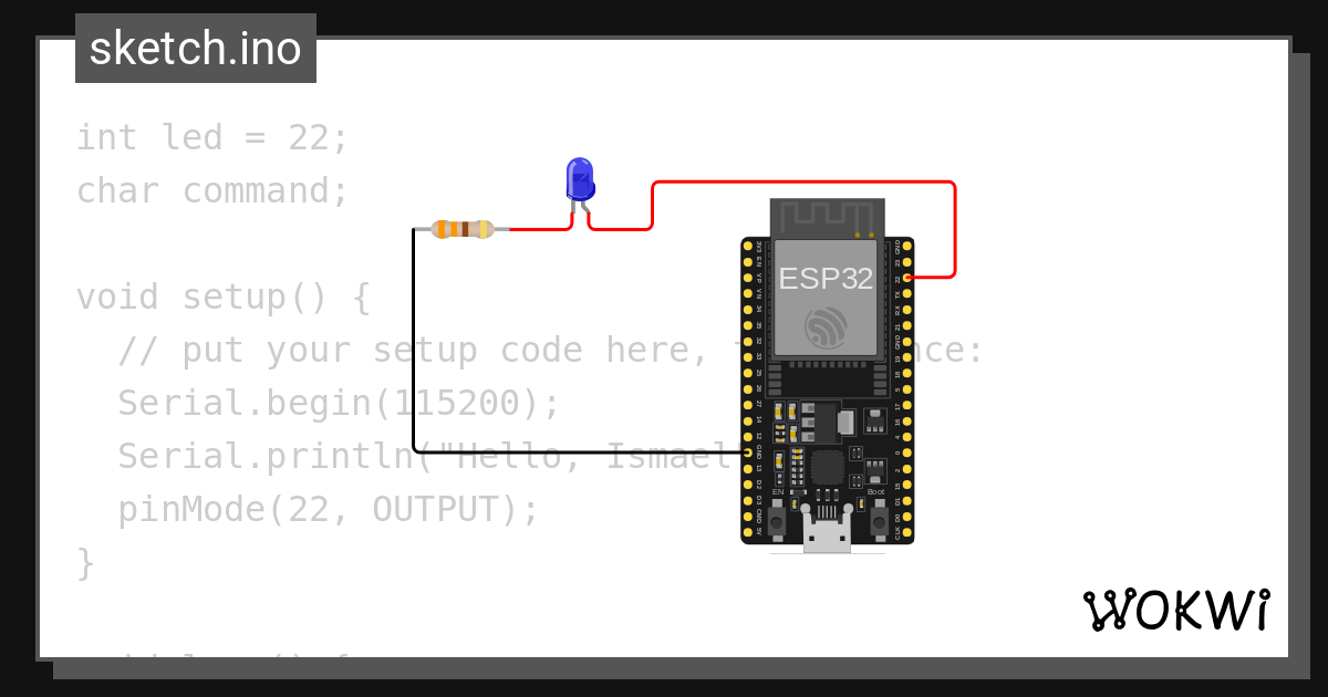 Comando Por Serial Print Wokwi Esp32 Stm32 Arduino Simulator 3036