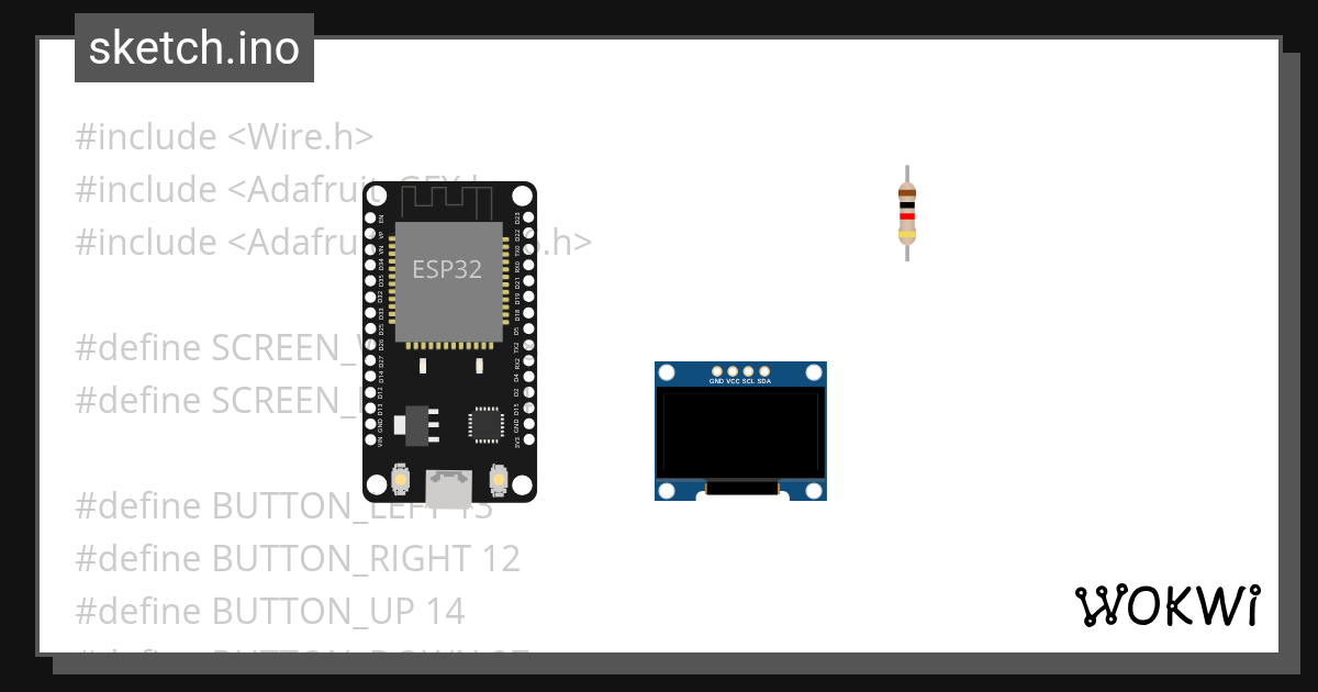 Button oled project Copy - Wokwi ESP32, STM32, Arduino Simulator