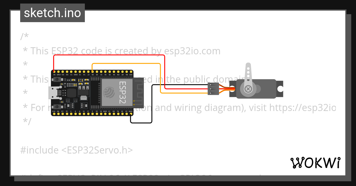 ESP32Servo Copy - Wokwi ESP32, STM32, Arduino Simulator