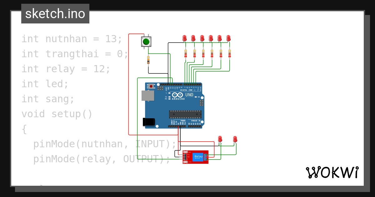 Led Wokwi Esp32 Stm32 Arduino Simulator 7888