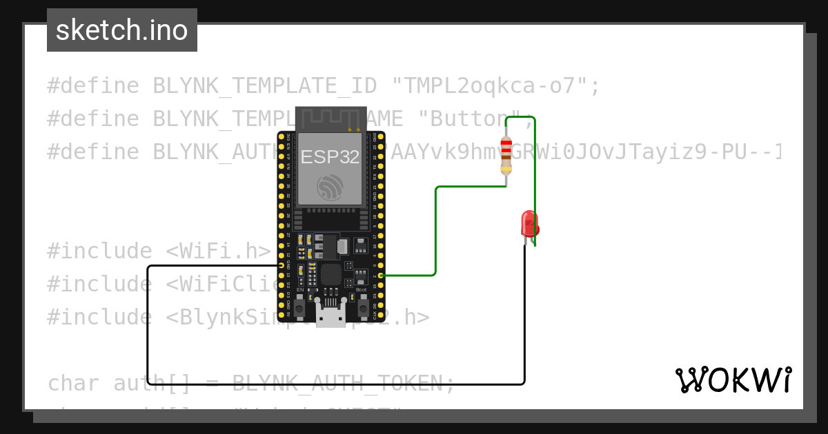Ostadblynkbutton Wokwi Esp32 Stm32 Arduino Simulator 
