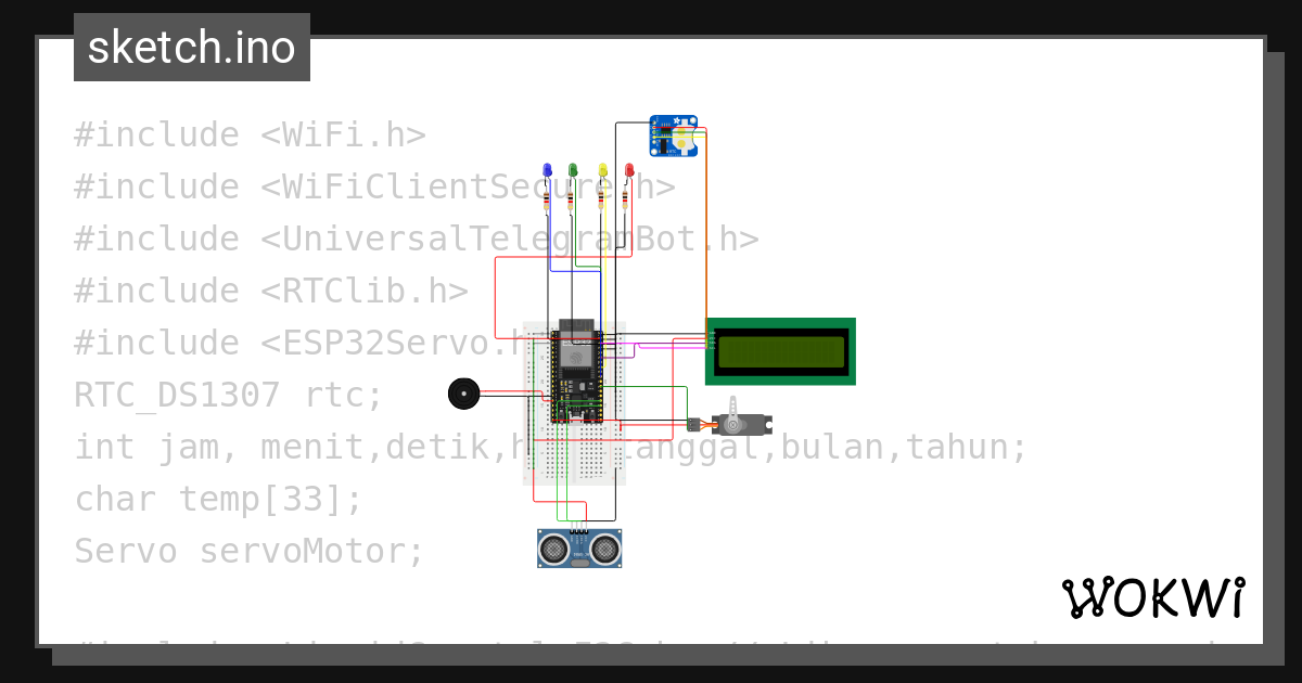 Monitoring Debit Air Sungai Wokwi Esp32 Stm32 Arduino Simulator 