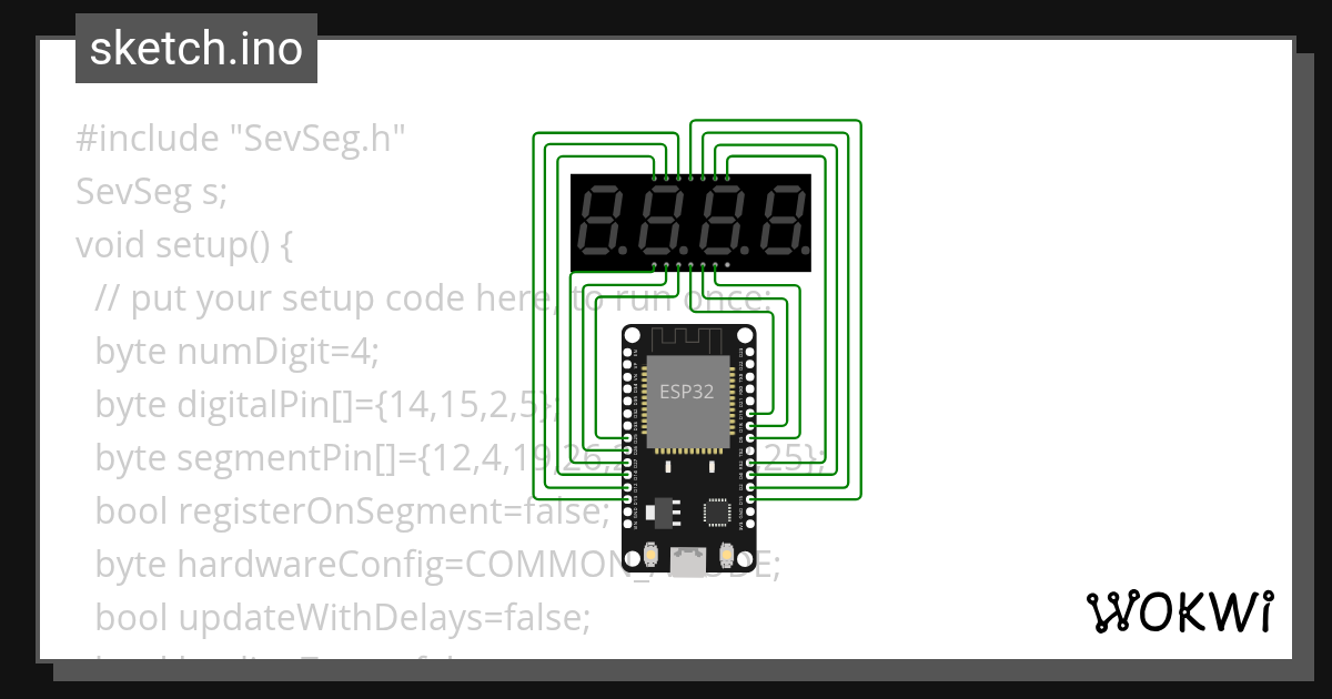 7-seg - Wokwi ESP32, STM32, Arduino Simulator