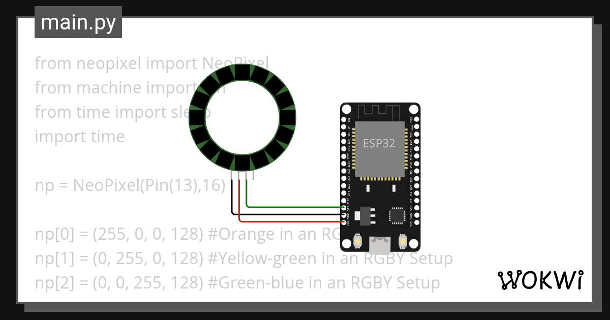MicroPython ESP32 NeoPixels_demo_for student Copy - Wokwi ESP32, STM32, Arduino Simulator