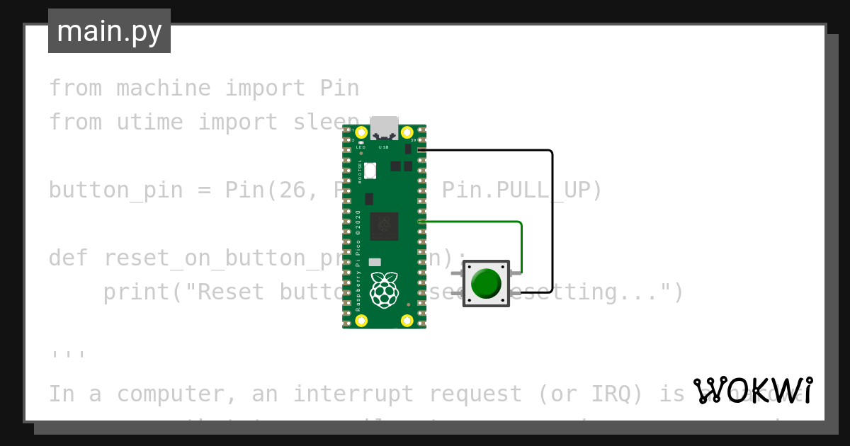 Push Button As Reset Button Wokwi Esp32 Stm32 Arduino Simulator