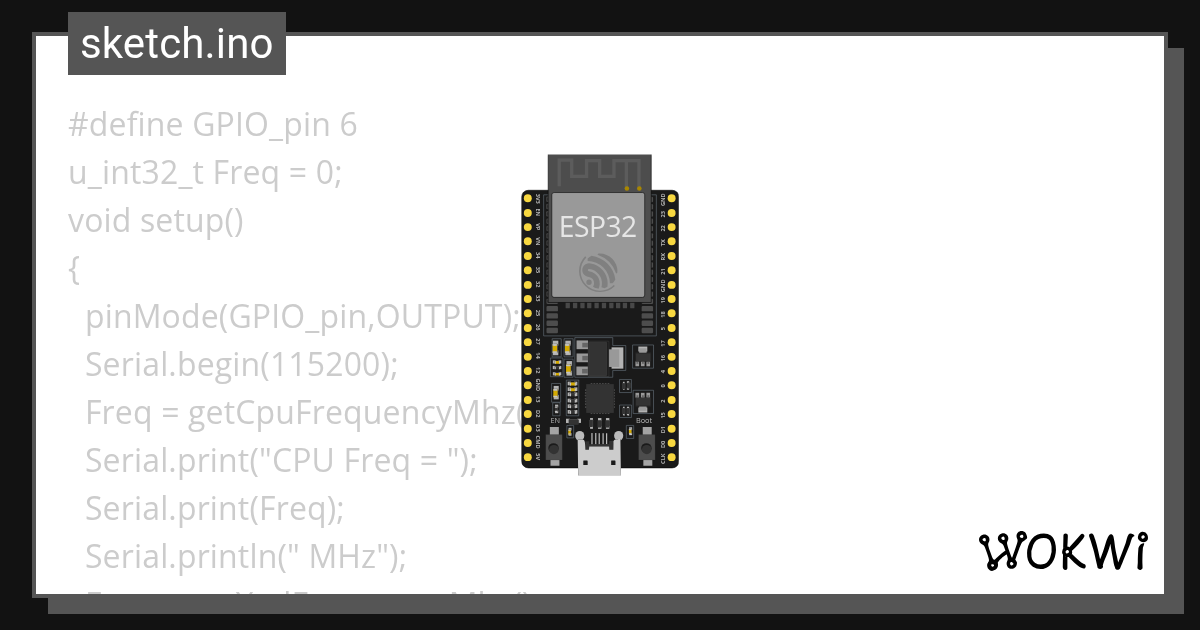 Frequency (EXP1) - Wokwi ESP32, STM32, Arduino Simulator
