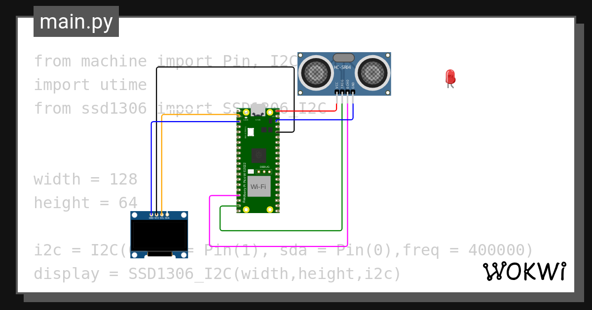 Distancesensor Wokwi Esp32 Stm32 Arduino Simulator