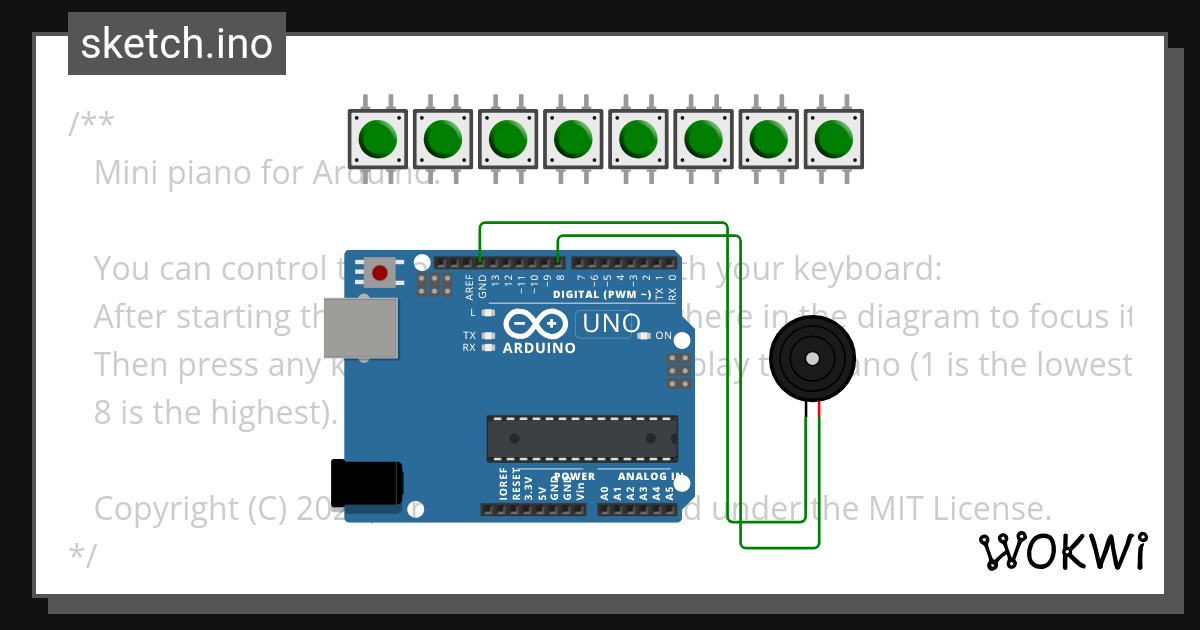 piano - Wokwi ESP32, STM32, Arduino Simulator