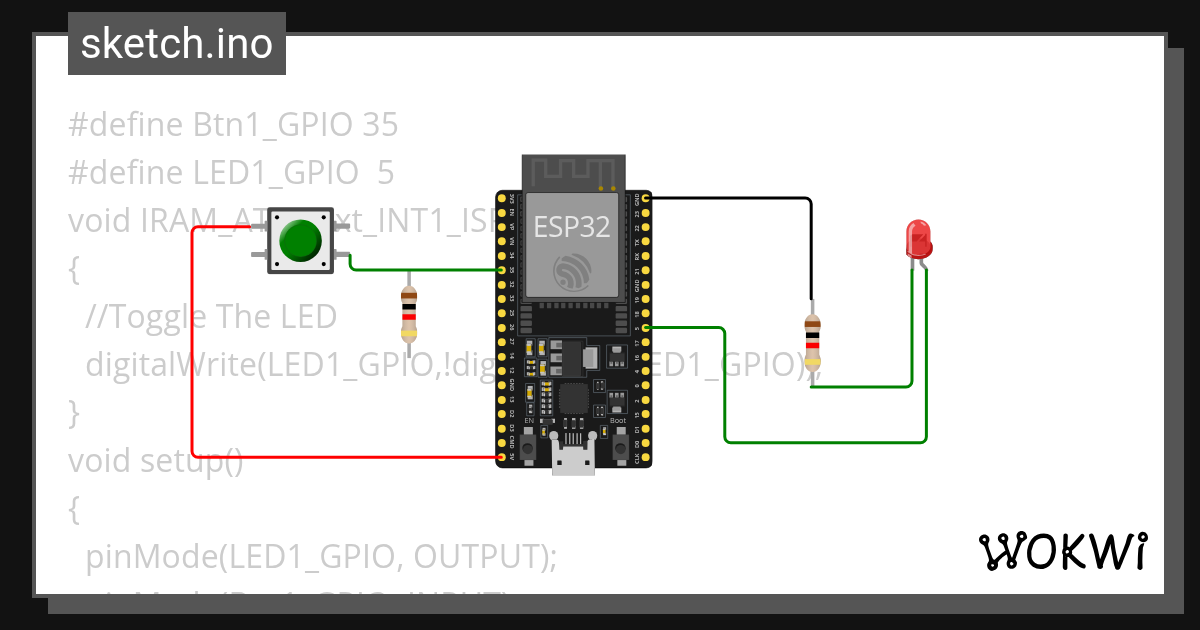 exp 1 - Wokwi ESP32, STM32, Arduino Simulator