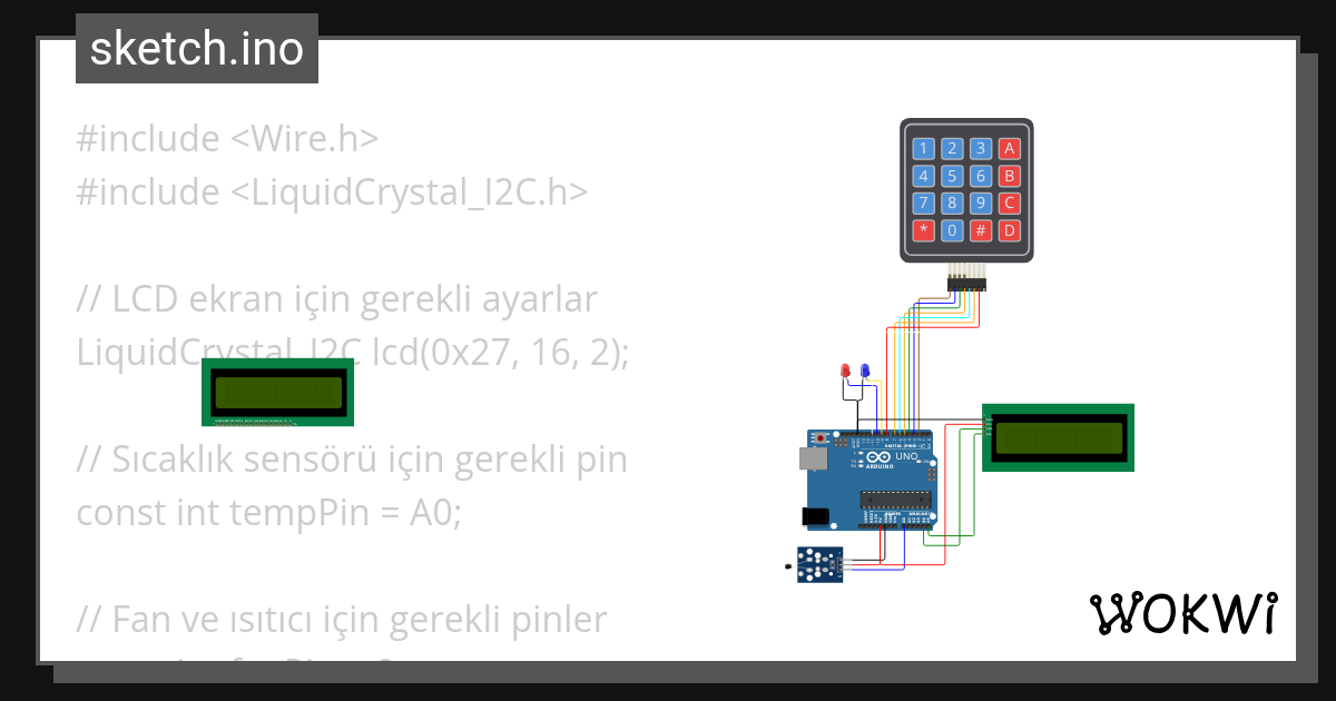 Nedim ısı Sensörü Wokwi Esp32 Stm32 Arduino Simulator