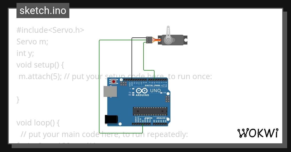 only servo motor - Wokwi ESP32, STM32, Arduino Simulator