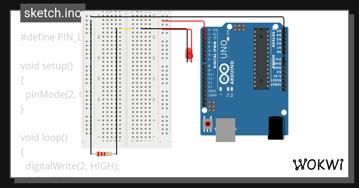 Blink LED Aufgaben–programmieren (1) - Wokwi ESP32, STM32, Arduino ...