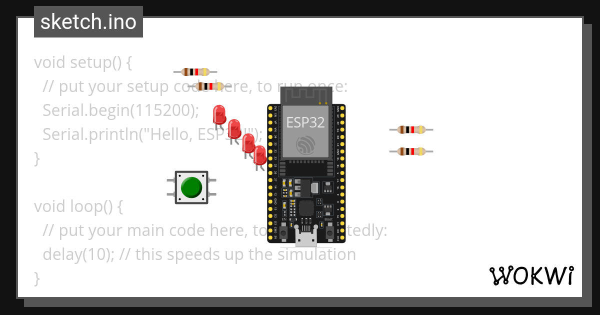 Desafio Leds Softex-09 - Wokwi ESP32, STM32, Arduino Simulator Desafio Leds Softex-09 - Wokwi ESP32, STM32, Arduino Simulator