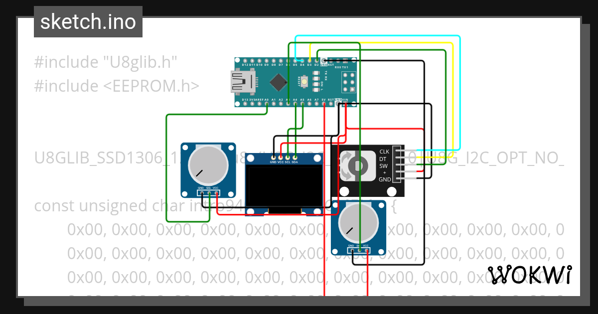 Wyswietlacz volvo optymalizacja - Wokwi ESP32, STM32, Arduino Simulator