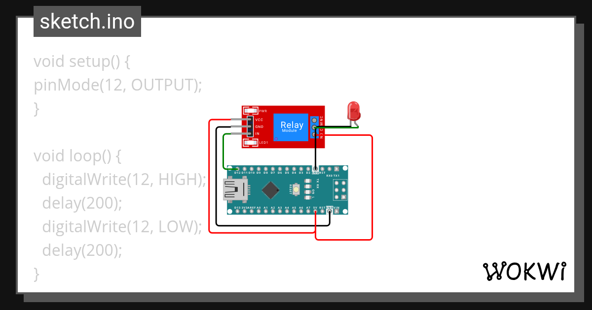 Realy Wokwi Esp32 Stm32 Arduino Simulator 