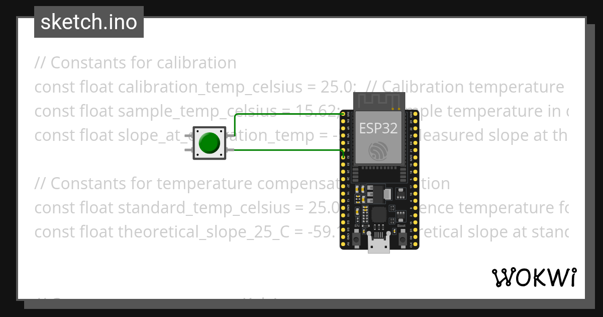 PH Temp Compensation - Wokwi ESP32, STM32, Arduino Simulator