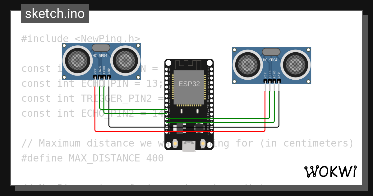 Sonar Wokwi Esp32 Stm32 Arduino Simulator