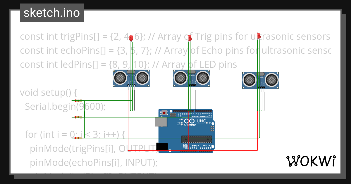 Ultrasonic Wokwi Esp32 Stm32 Arduino Simulator 9056