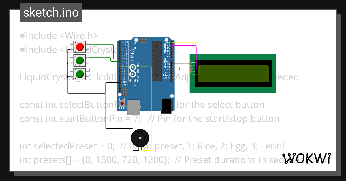 Kitchen Timer - Wokwi ESP32, STM32, Arduino Simulator