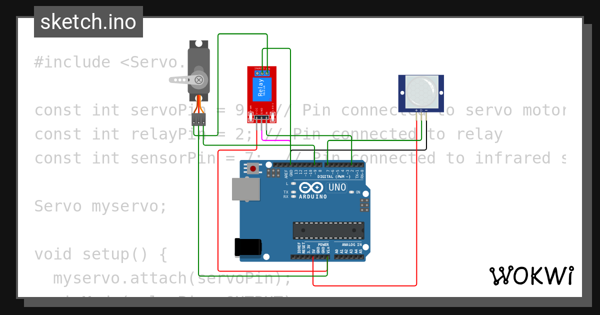 Kotak Tisu Automatik Wokwi Esp32 Stm32 Arduino Simulator
