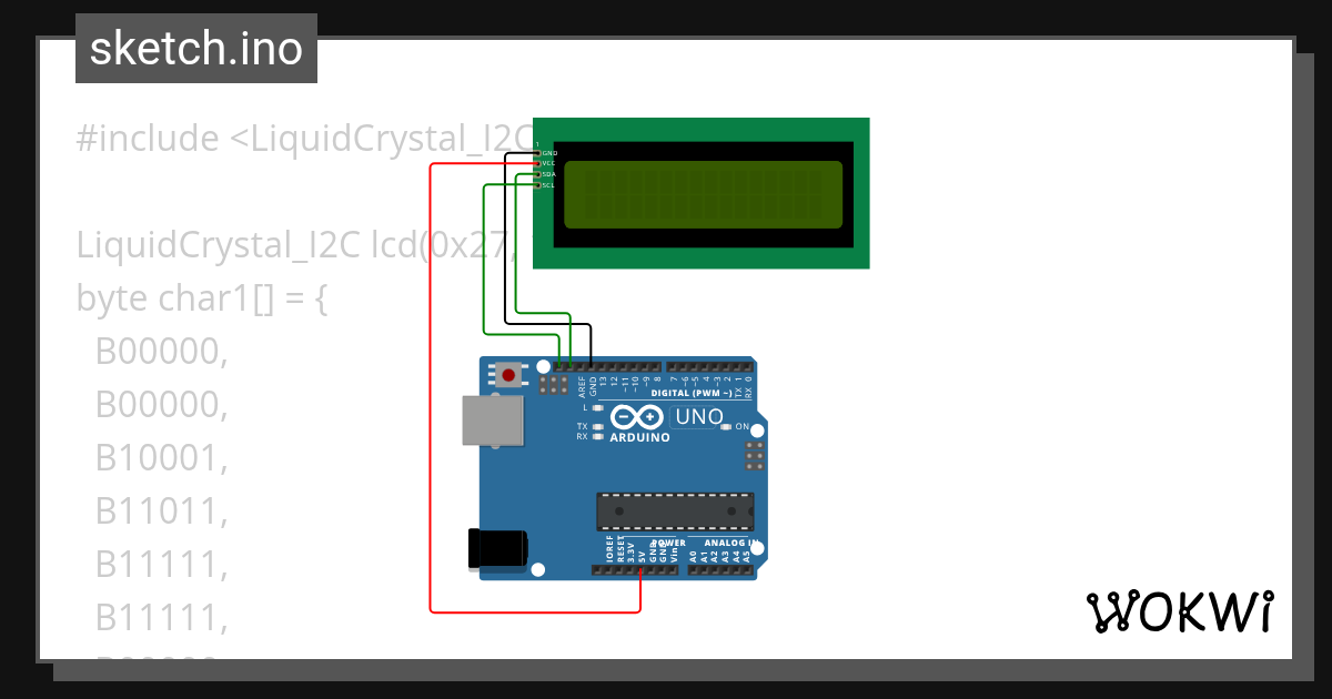 LCD i2C Copy dari Bang Rama - Wokwi ESP32, STM32, Arduino Simulator