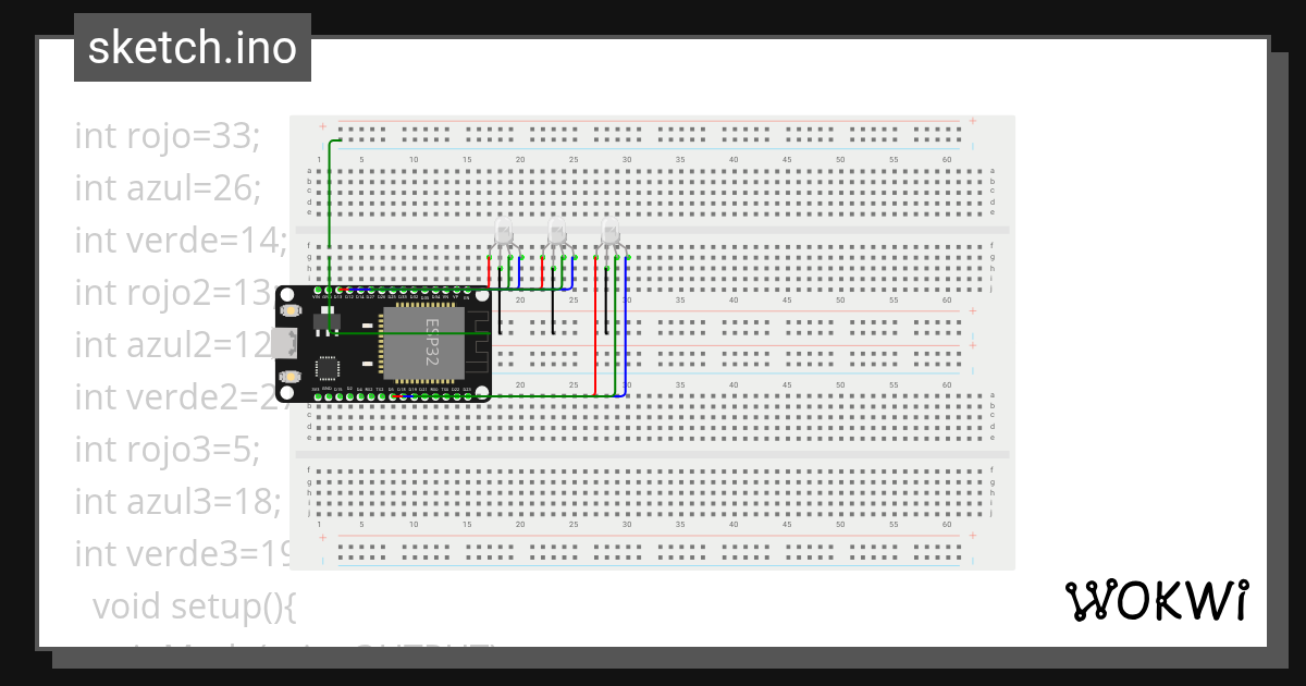 semaforo de rgb 3 - Wokwi ESP32, STM32, Arduino Simulator