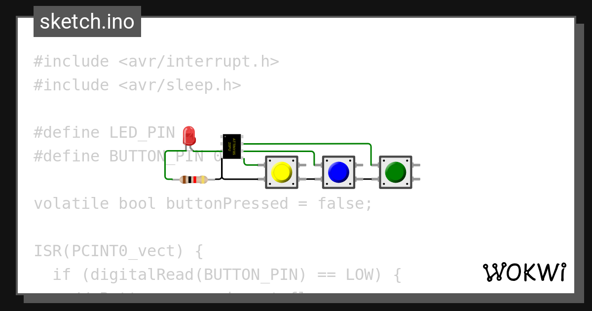Attiny Sleep Blinking Wokwi Esp32 Stm32 Arduino Simulator 