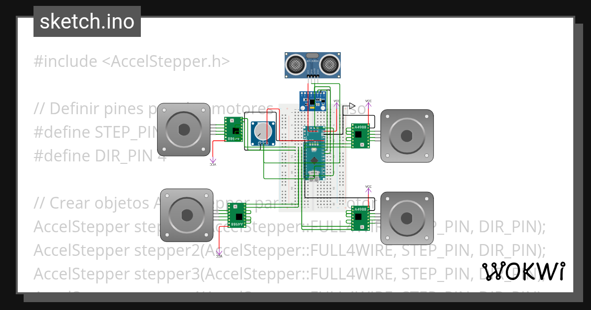 limpieza car - Wokwi ESP32, STM32, Arduino Simulator