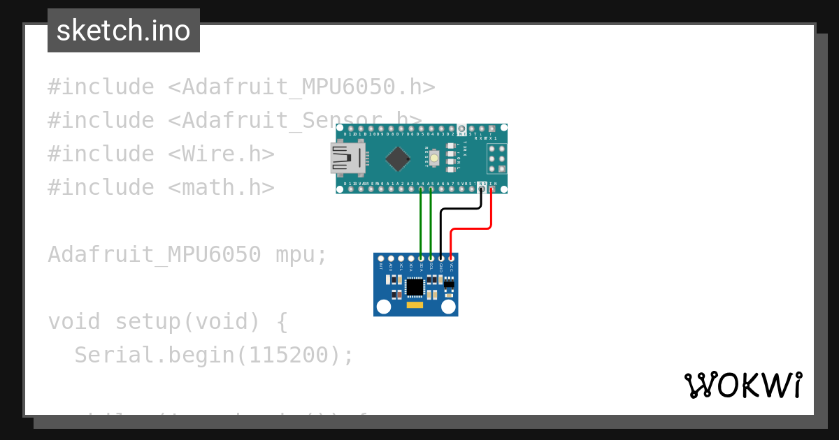 Mpu6050 Wokwi Esp32 Stm32 Arduino Simulator
