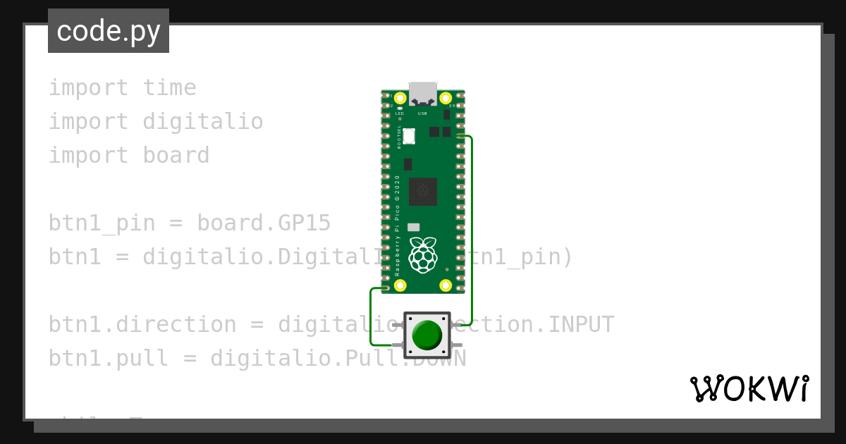 Button Circuitpython Wokwi Esp32 Stm32 Arduino Simulator