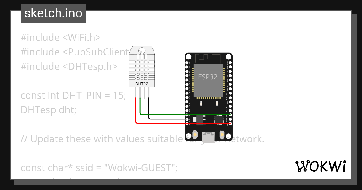 DHT MQTT Copy - Wokwi ESP32, STM32, Arduino Simulator