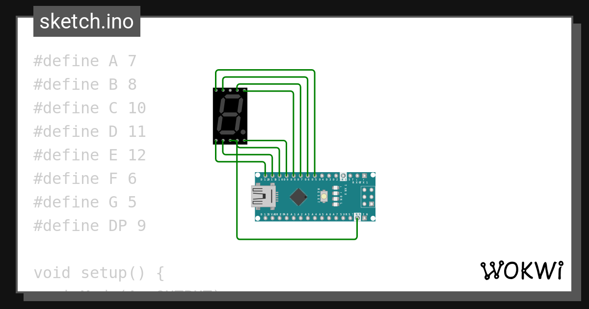 7 Segment Wokwi Esp32 Stm32 Arduino Simulator 3448