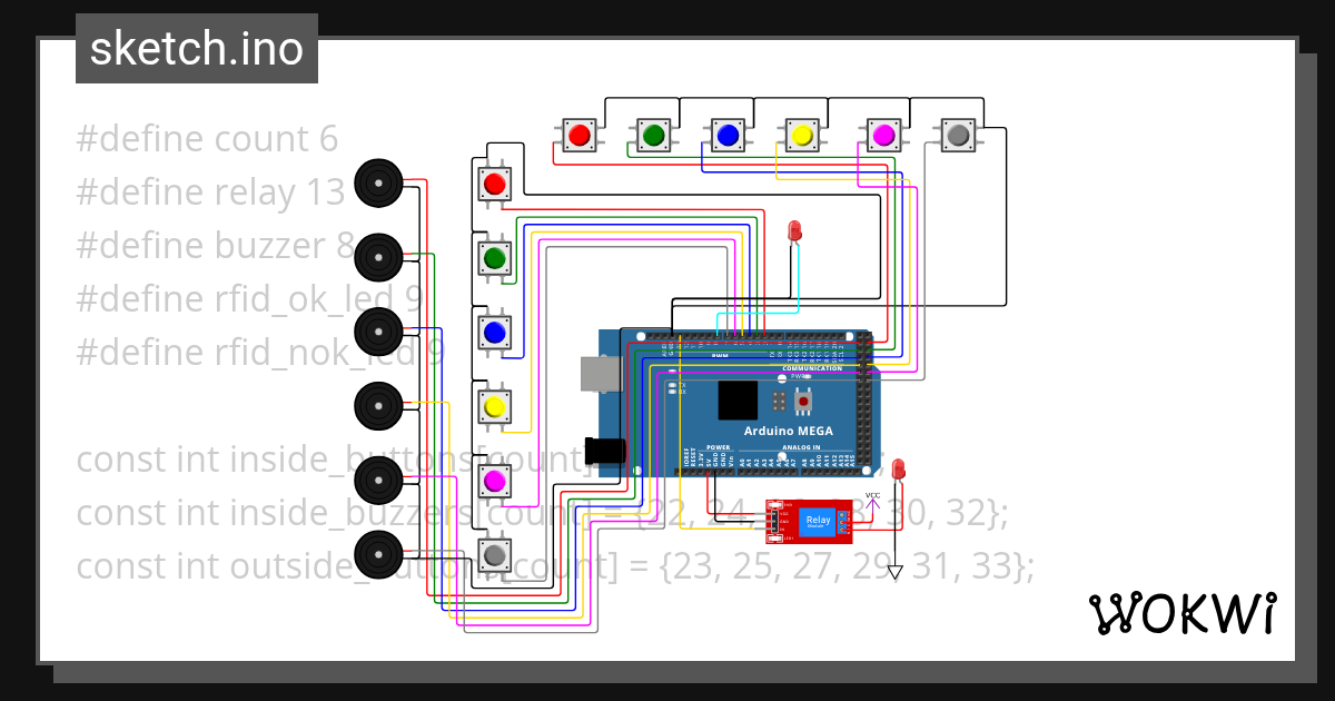 Doorbell Arduino MEGA - Wokwi ESP32, STM32, Arduino Simulator