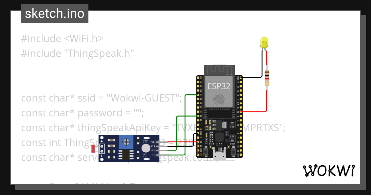 LDR Thingspeak elviraaa Copy (2) - Wokwi ESP32, STM32, Arduino Simulator