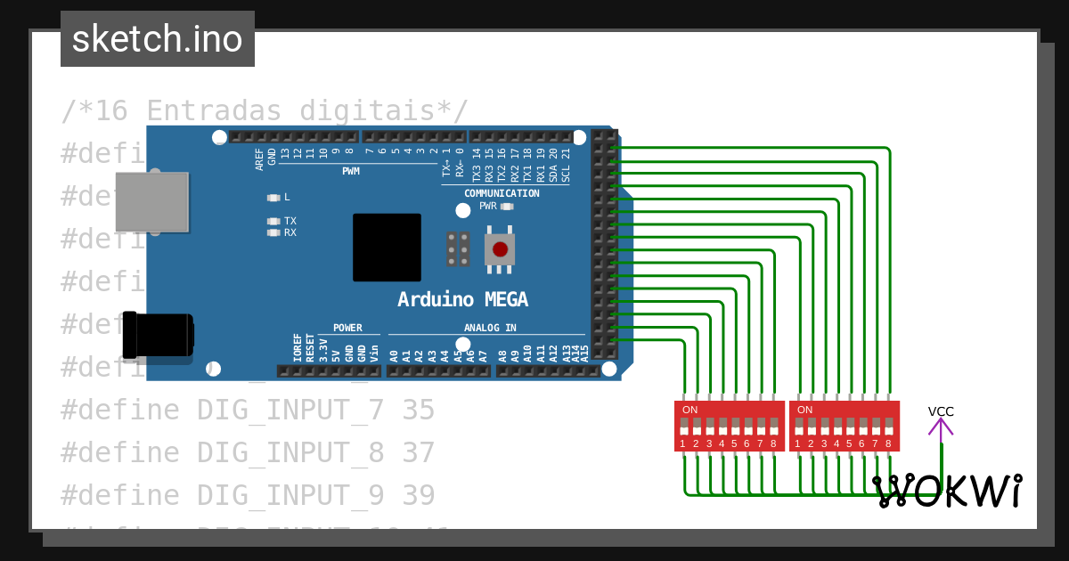 Teste Entradas Digitais Wokwi Esp32 Stm32 Arduino Simulator