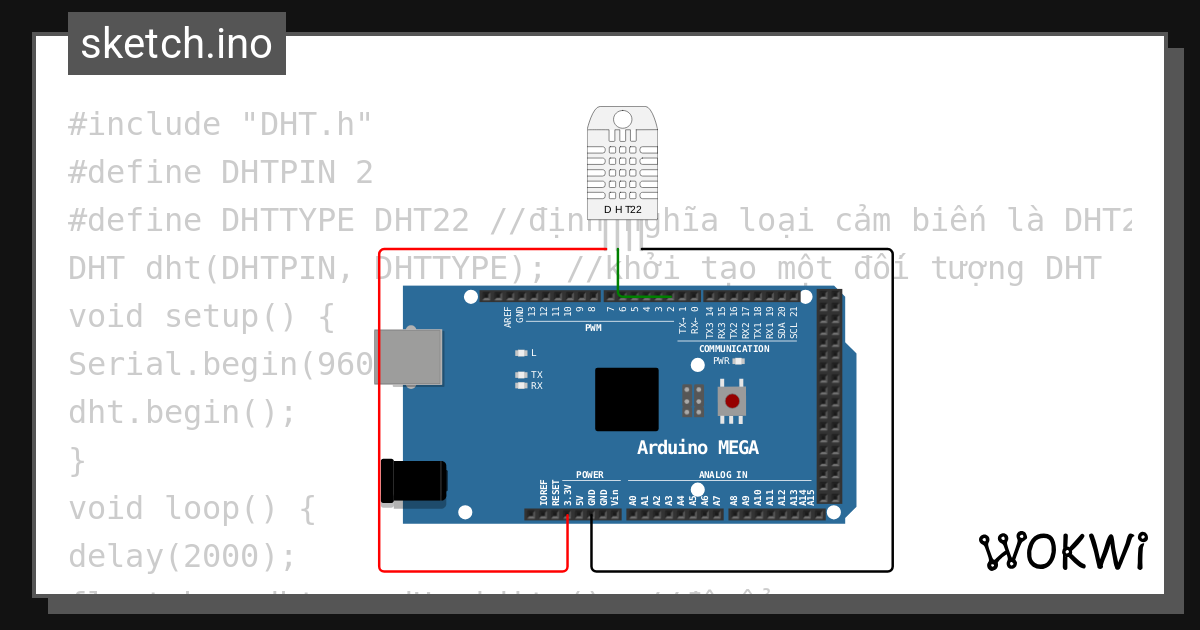 Cảm Biến Nhiệt độ độ ẩm Wokwi Esp32 Stm32 Arduino Simulator 3111