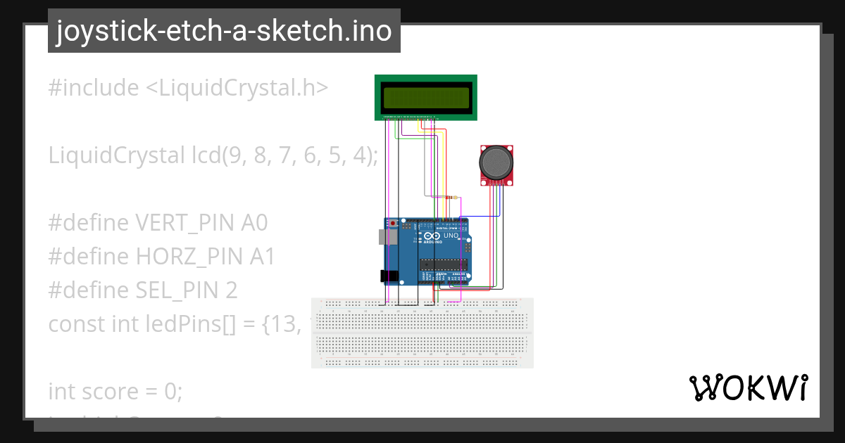 Just Joystick without LEDs - Wokwi ESP32, STM32, Arduino Simulator