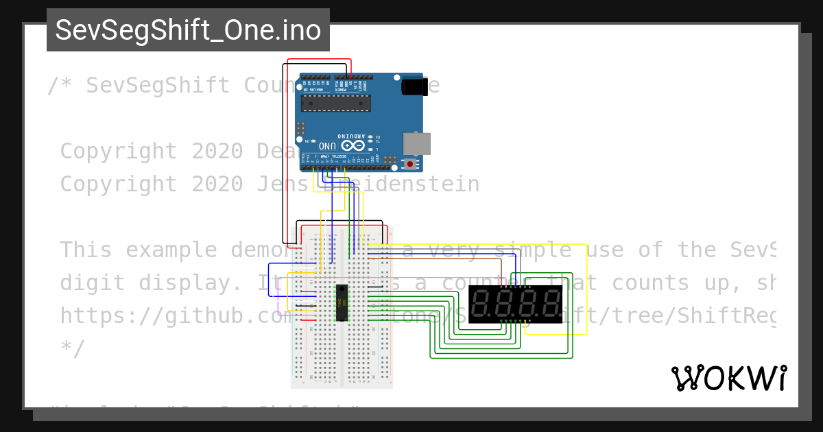 Sevsegshiftone595counter Wokwi Esp32 Stm32 Arduino Simulator 2977